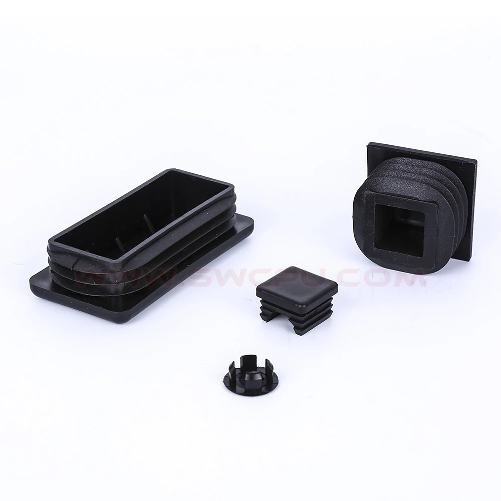 Square Tube Plastic End Caps - Durable & Customizable