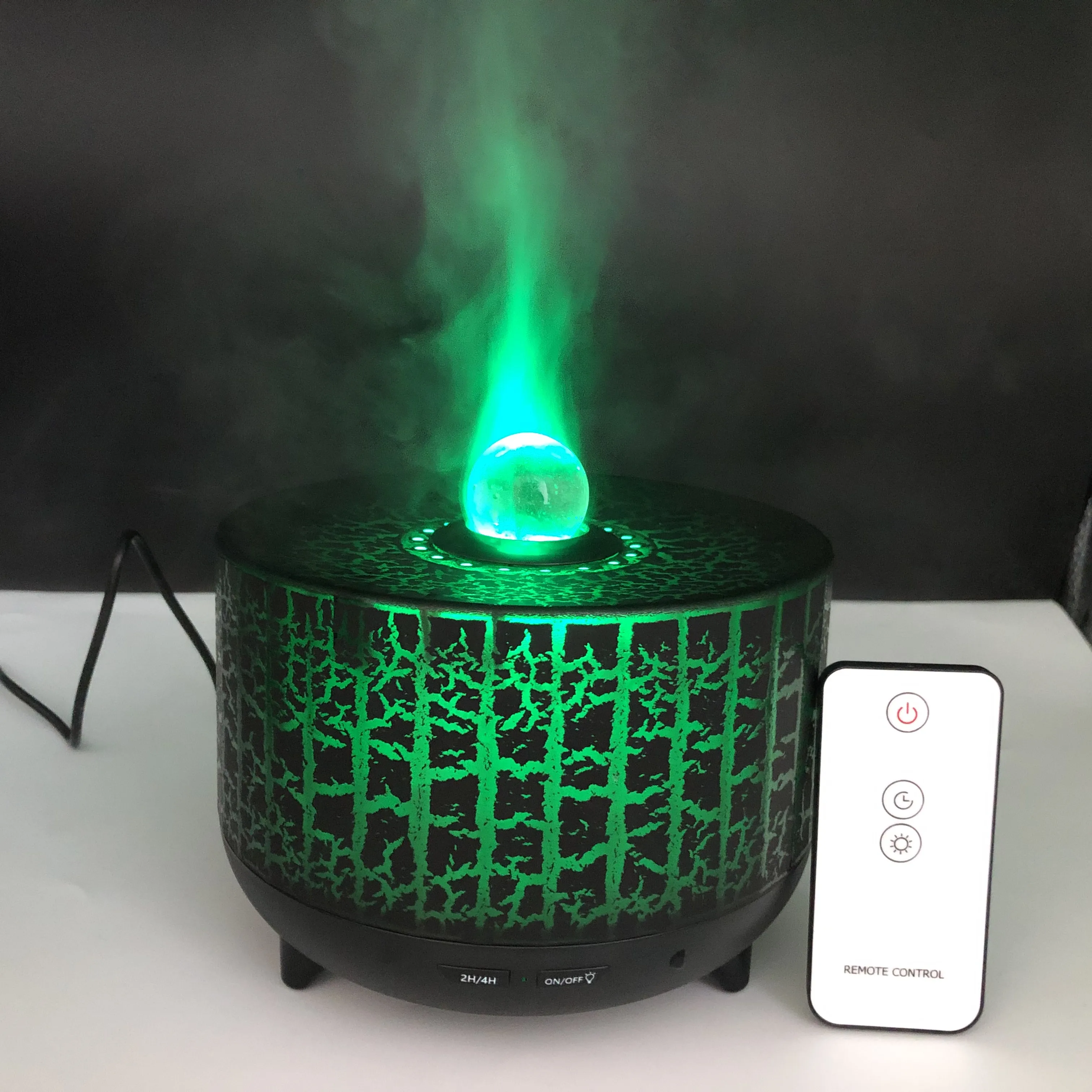 New Fashion Ultrasonic Flame Aroma Diffuser Smart Remote Control ...