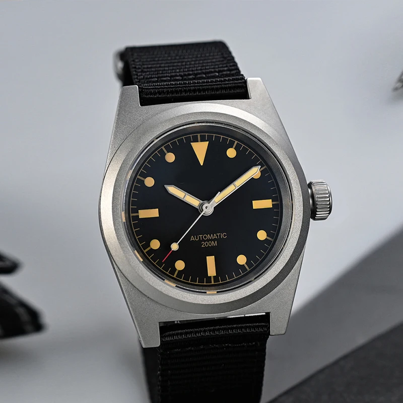 38mm Pilot Watch Vintage Military Enthusiasts Yn55 Men's Automatic ...