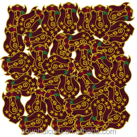 Pink And Green Shield Logo Sorority Embroidery Patches Custom Iron On ...