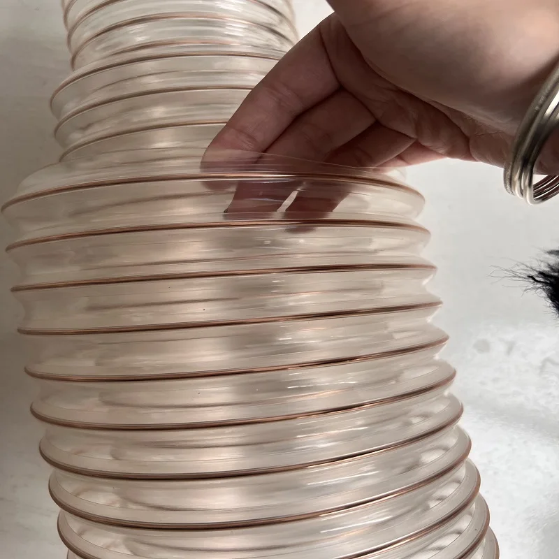 Spiral Pipe Duct Hose Steel Wire Reinforced Flexible Polyurethane Air ...