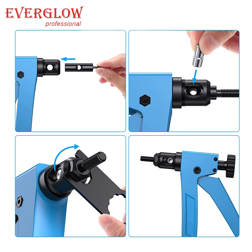 10" Hand Rivet Nut Gun - Heavy Duty DIY Kit with 100pcs