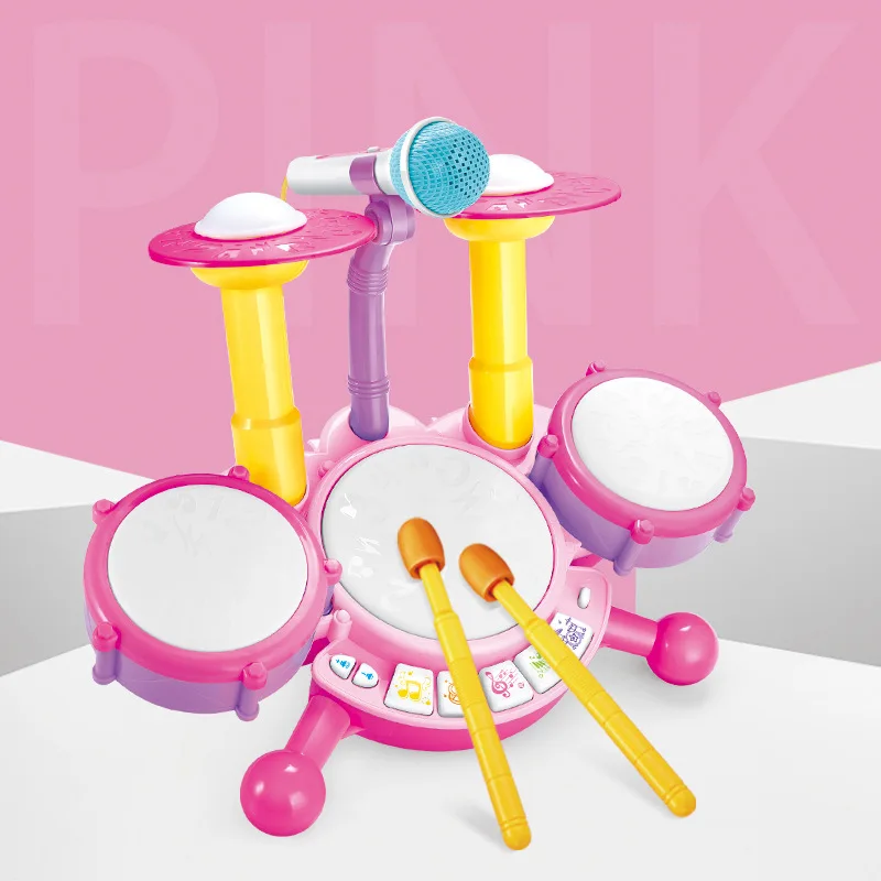 Kids Musical Drum Toy Instrument Electronic Organ Drum Kit With ...