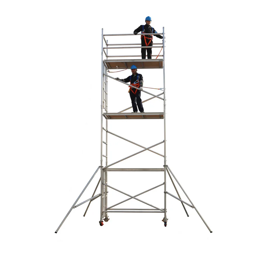 Aluminum Mobile Scaffolding 6 Meter Double Width Euro Scaffold Platform ...