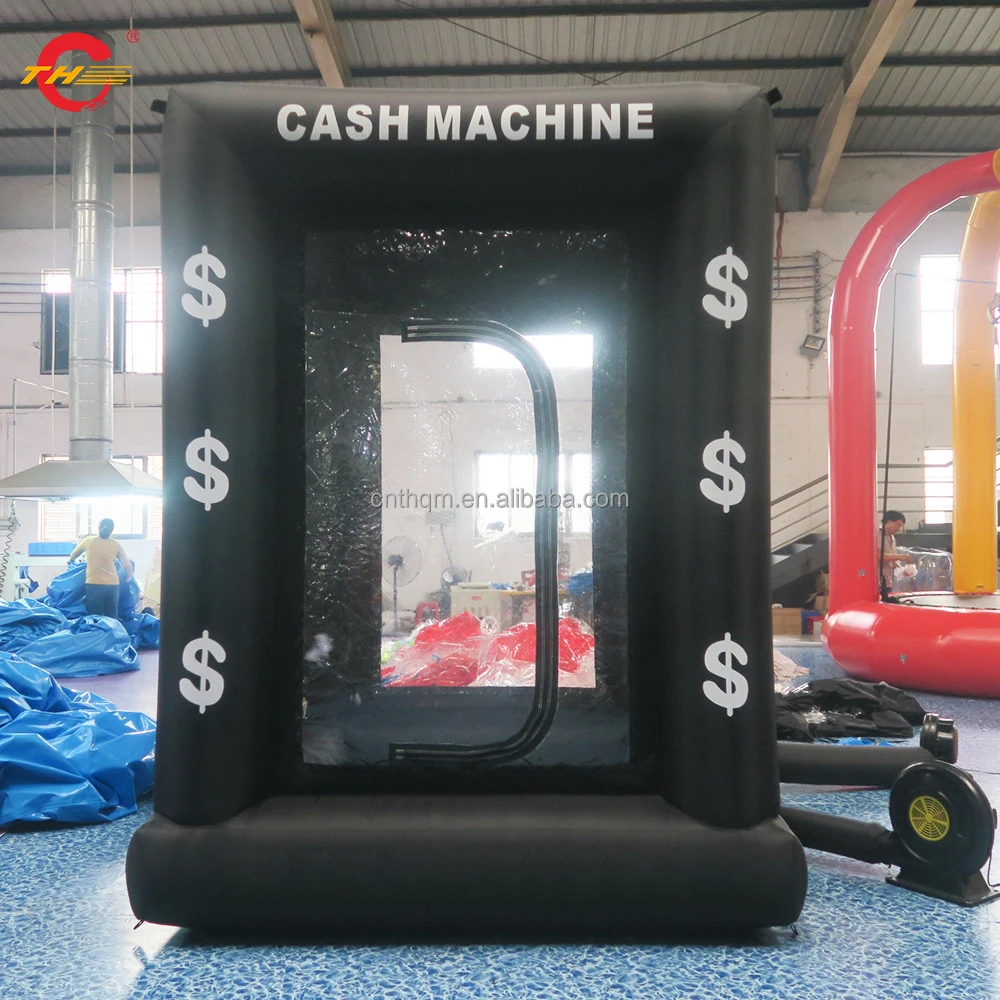Air Sealed Inflatable Money Grab Booth / Cash Cube Money Machine Booth ...