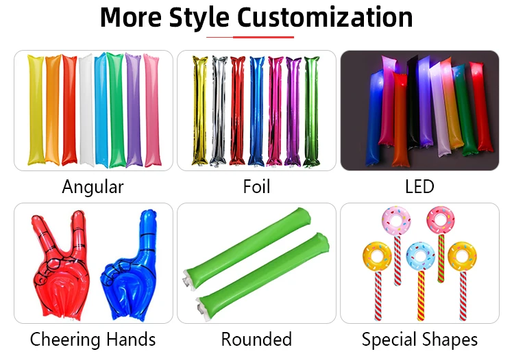 Custom Inflatable Clap Stick Balloon Cheering Sticks