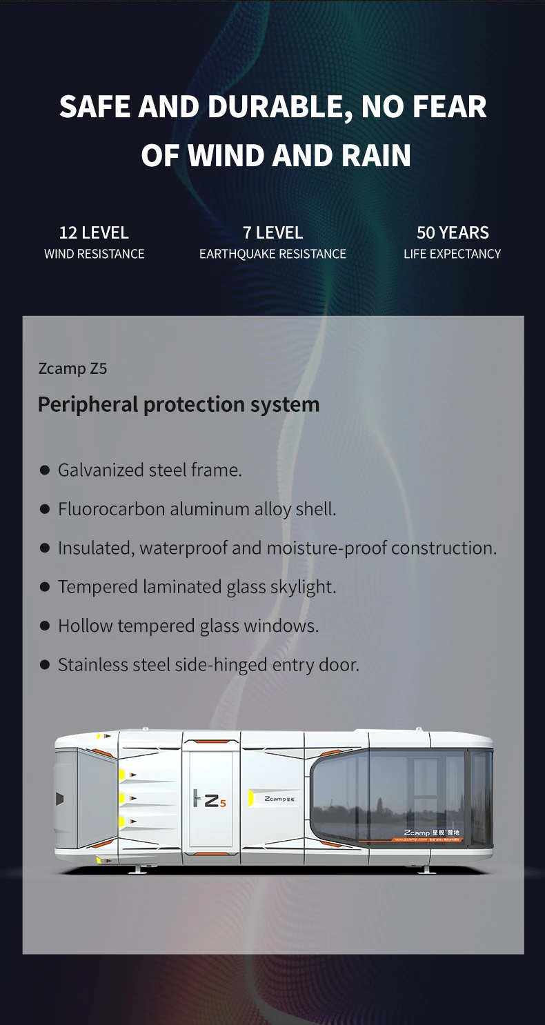 Zcamp Z5 Portable Camping Capsule - Luxury Prefab Beach House