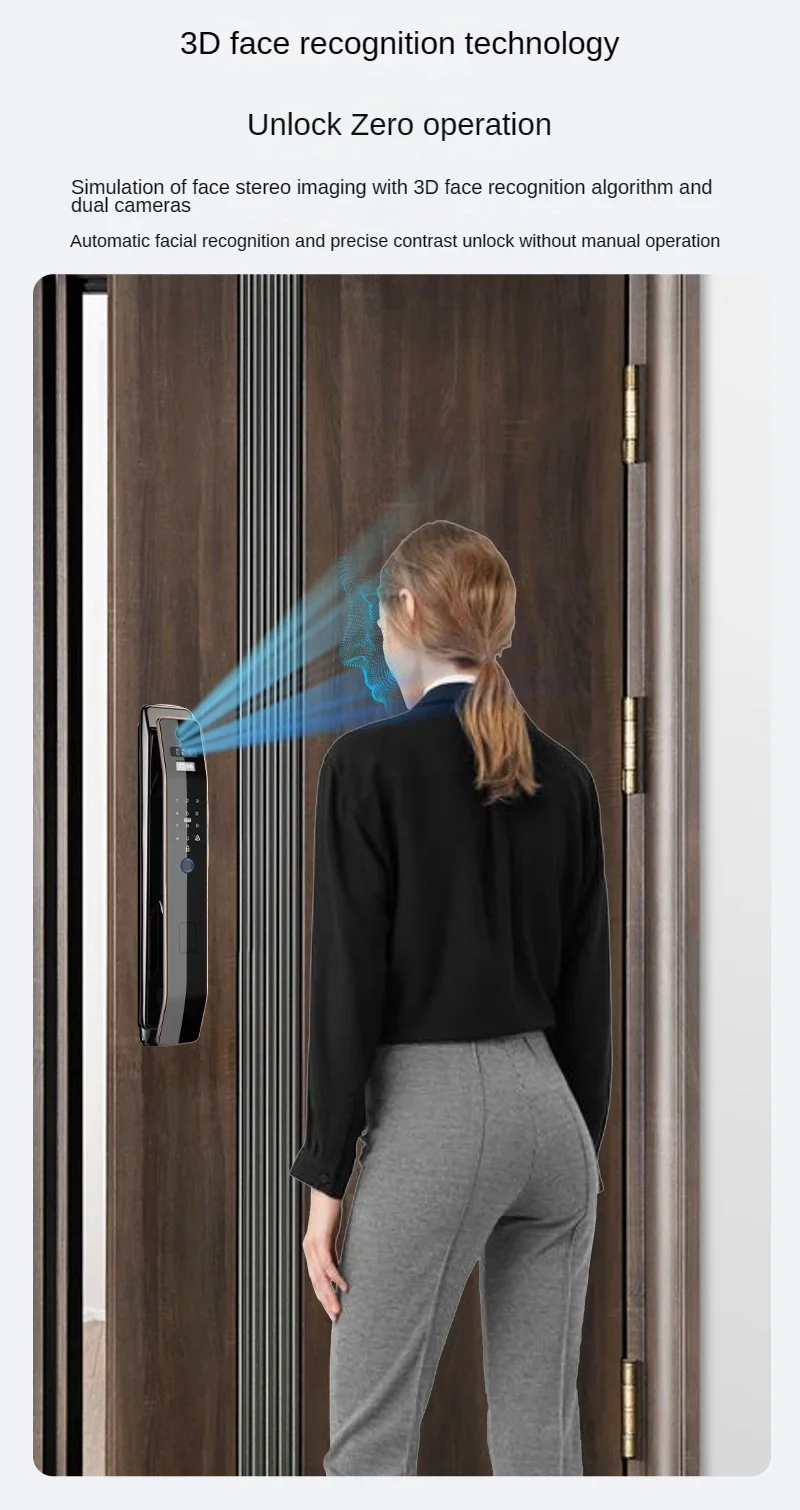 Glomarket 3D Face Recognition Door Lock - Smart & Secure