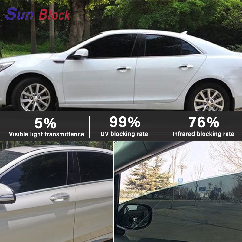 1PLY Sun Block Car Tint Film - Privacy & UV Protection