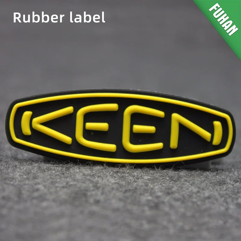 Custom Brand Logo Silicone Labels - Debossed PVC Iron-On for Apparel ...