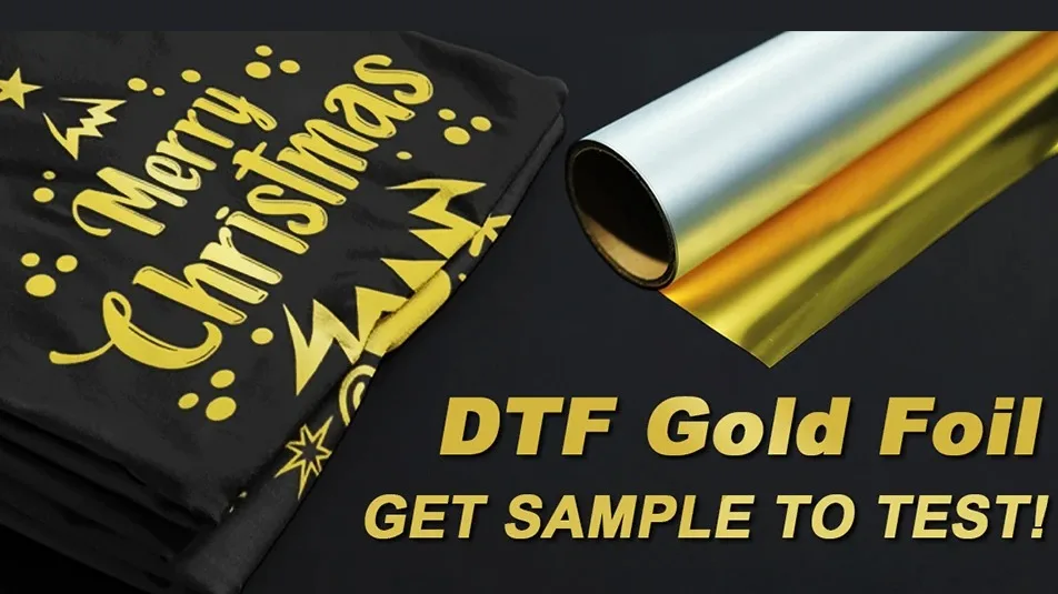 Dtf Gold Foil 60cm 30cm Roll Dtf Pet Film 30cm 33cmfor Dtf Printer ...