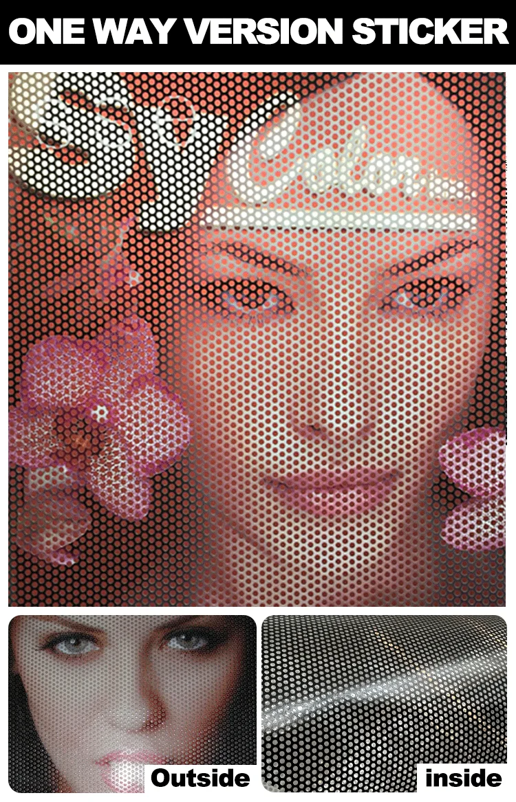 Custom Any Size One Way Vision Digital Printing Window Sticker For ...