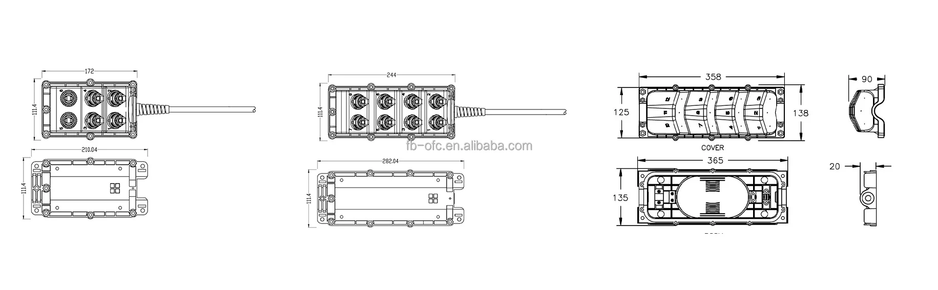 Fttx NAP 2 4 6 8 12 Ports MST Box - Outdoor Fiber Optic Solution