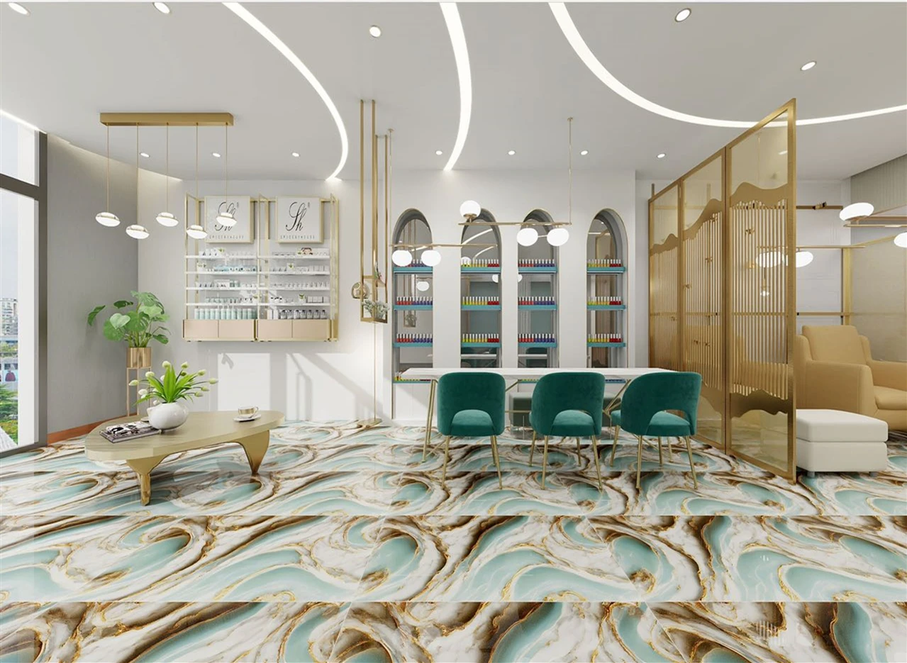New Designs 600*1200mm Modern Pattern Shiny Gold Line Exclusive Marble ...