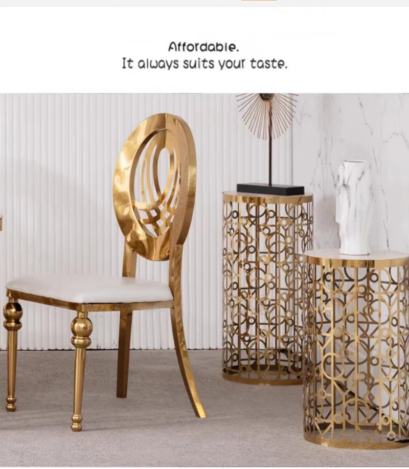 Manufacturer New Design Restaurant Metal Gold Wedding Chameleon Chair ...