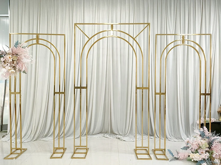 High Quality Big Wedding Arch Gold Metal Arch Door Metal Wedding ...
