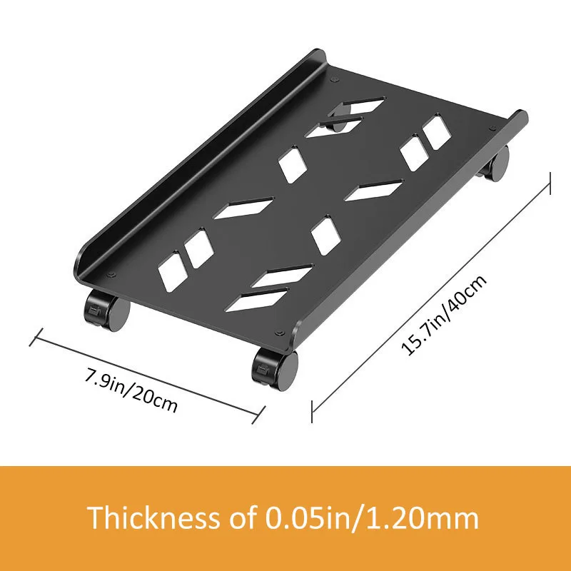Metal Desktop Computer Case Rack Home Tower Stand with PC Case Stock ...