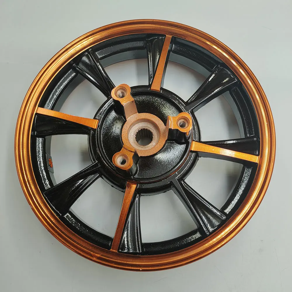 10inch Octagonal Rear Disc Orange Rim Motorcycle Wheel Aluminum Rear ...