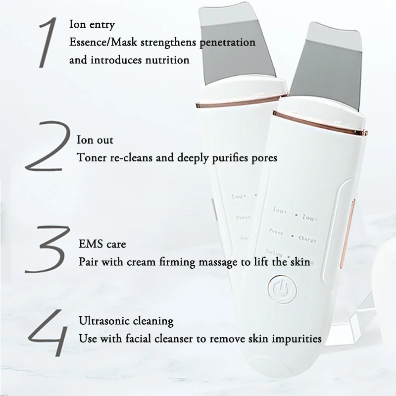 2022 Portable Sonic Facial Peeling Face Beauty Microcurrent Galvanic ...