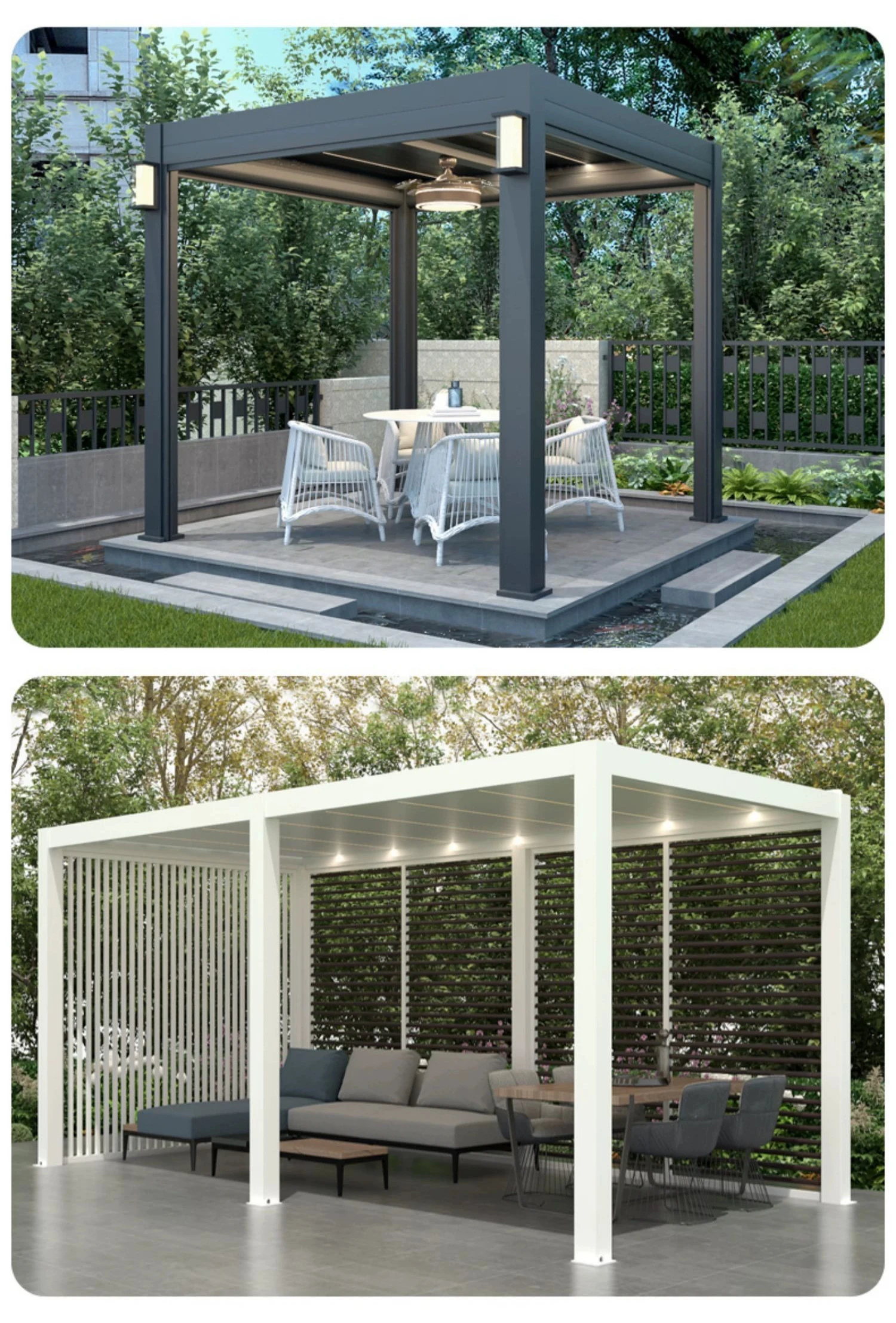 Pavilion 3x3 3x4 3x5 Aluminium Pergola Bioclimat Gazebos