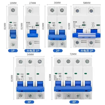 Mcb Miniature Circuit Breaker C10-125a And Motor Overload And Short ...