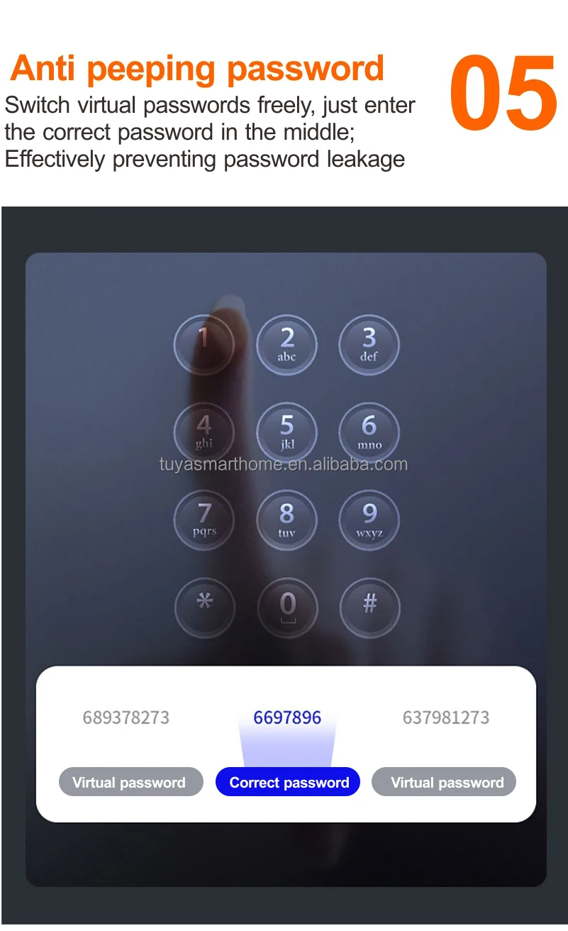 Tysh 3D Facial & Fingerprint Smart Lock with Tuya App Control - Secure ...