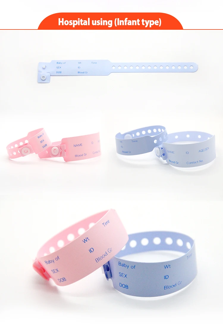 2021 Custom Printed Medical Id Bands - Patient Wristbands