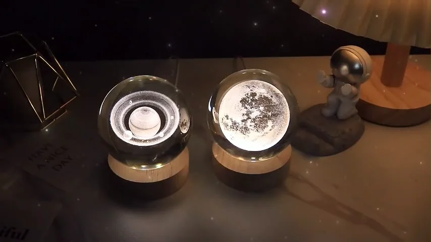 3d Art Crystal Galactic Ball Night Lamp Luminous Crystal Ball ...