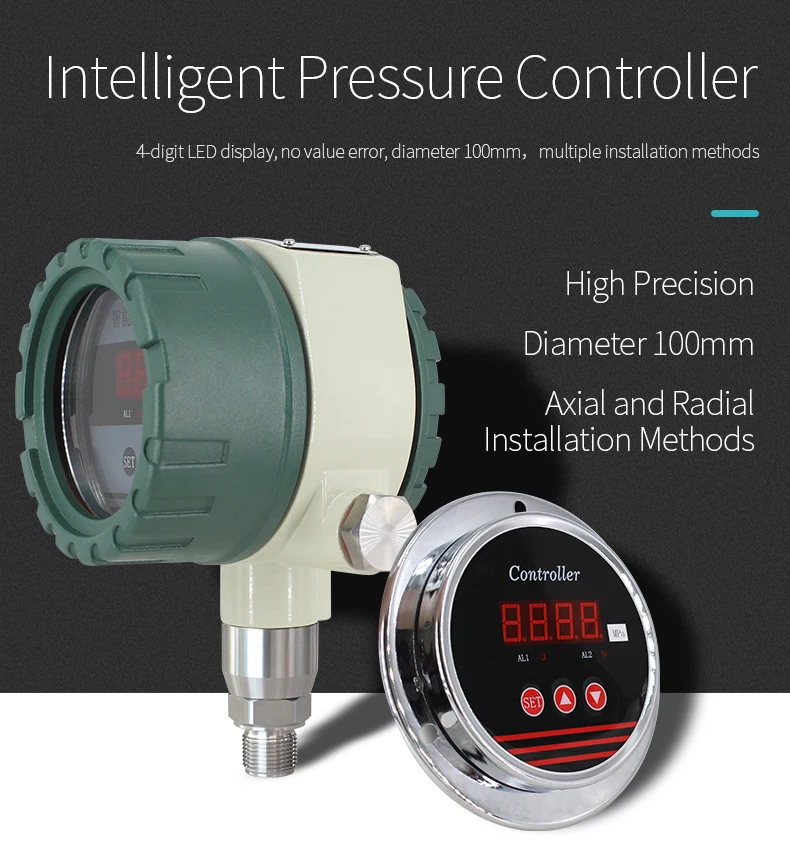 LED Display Rotatable with 4=20mA Pressure Controller 0.5%F,S 0-100bar Digital Pressure ...