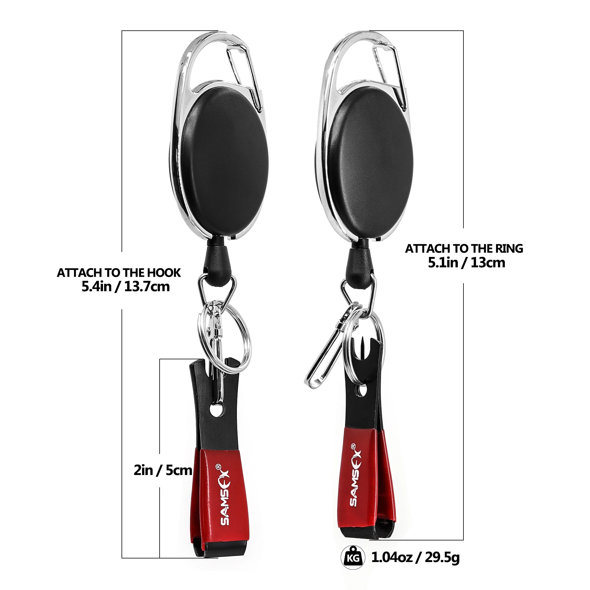 Samsfx Fishing Line Cutters Snips Hook Eye Cleaning Needle With Zinger ...