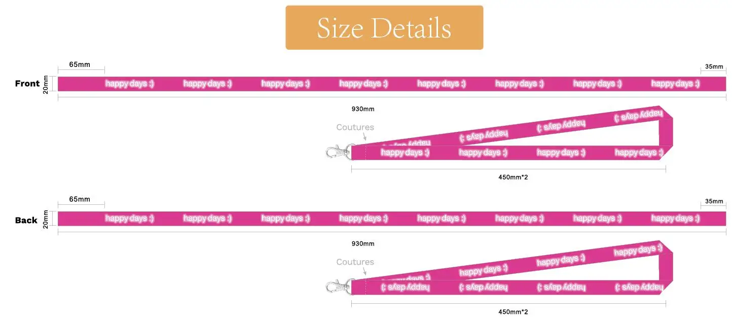 Customized Color Print Neck Lanyard - Personalized Lanyards