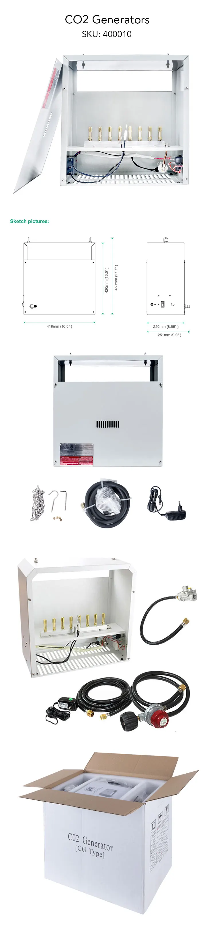 Propane Or Natural Gas 8 Burners Greenhouse Co2 Generator - Buy Co2 ...