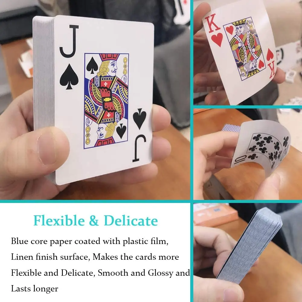 Large Print Playing Card/ Low Vision Poker / Jumbo Playing Cards 2 ...