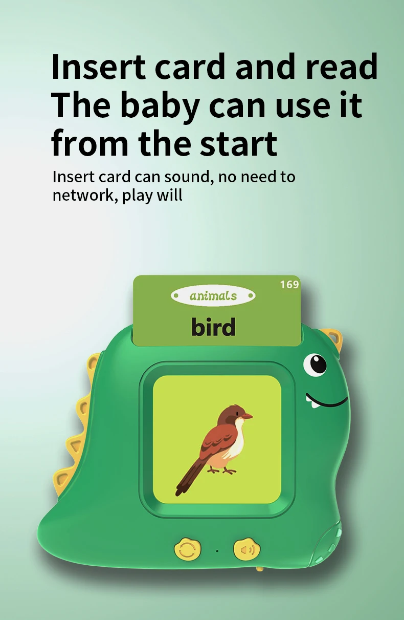 Talking Machine Learning Flash Cards Educational Kids Phonics Card Set ...