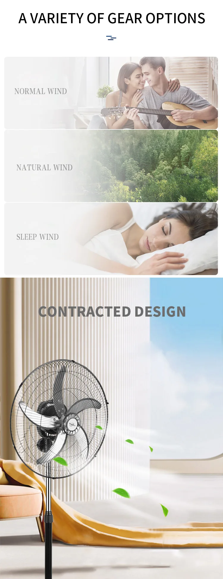 TNTSTAR TNT-948 18 Inch Oscillation Stand Fan - Electric 360° Cooling ...