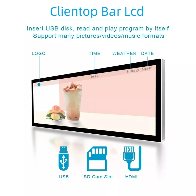 Custom Publicidad Pantallas Supermarket Shelf Digital Indoor ...