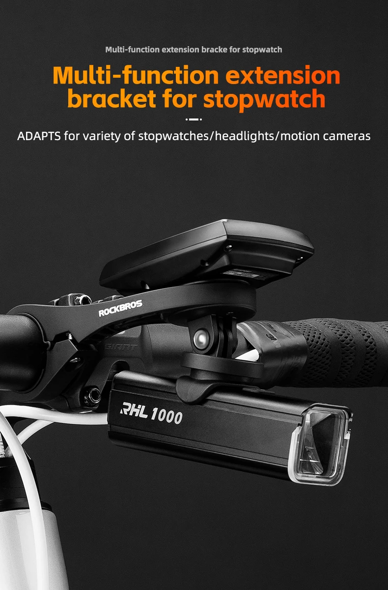 ROCKBROS Bicycle Gps Speedometer Mount Bracket Handlebar Extension ...