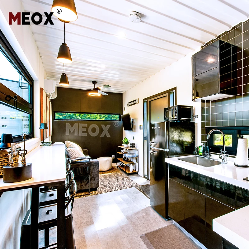 MEOX Custom Mobile Homes case Prefabricate Hotels Kitchen Luxury 3 Bedroom Modular Prefabricated ...