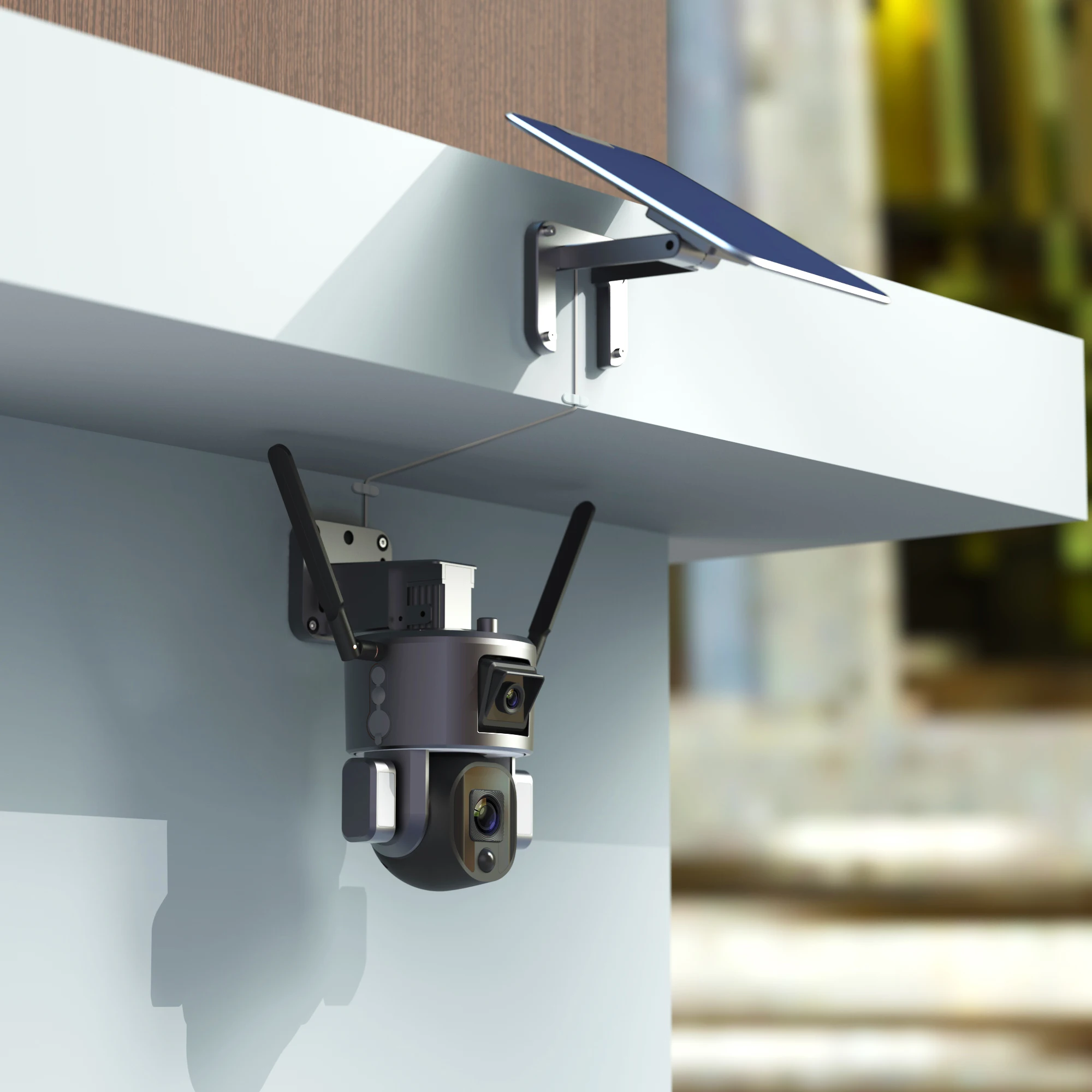 PTZ Wireless Outdoor Solar 4G Security Camera - 8MP Dual Lens with ...