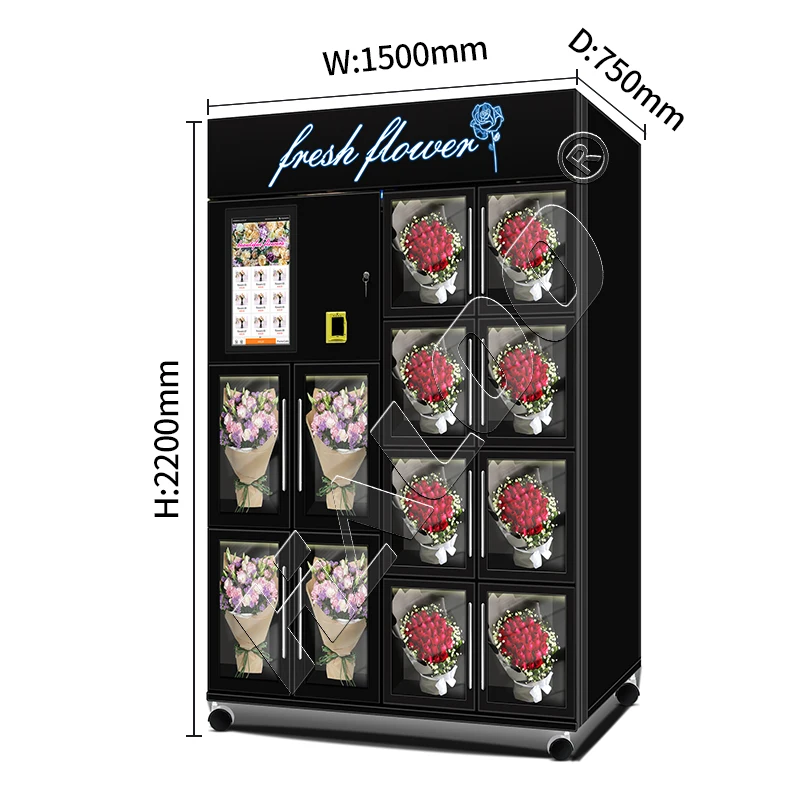Haloo 12 Cells Flower Vending Machine Gifts Flower Holding Machine With ...