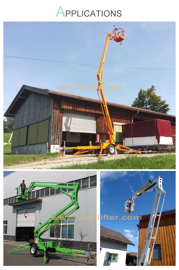 Boom Lift on Slope - 18m High Towable Articulated Lift