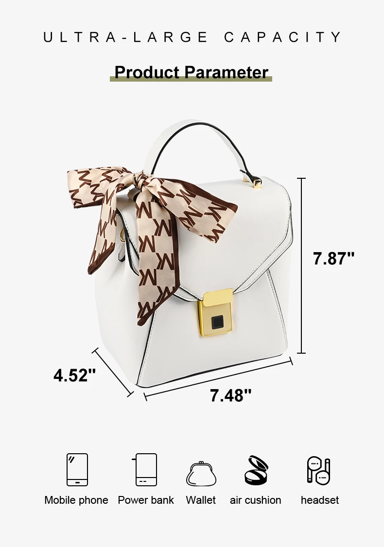 Lady Handbag Shoulder Bag With Fingerprint Lock Anti Theft Lockable ...