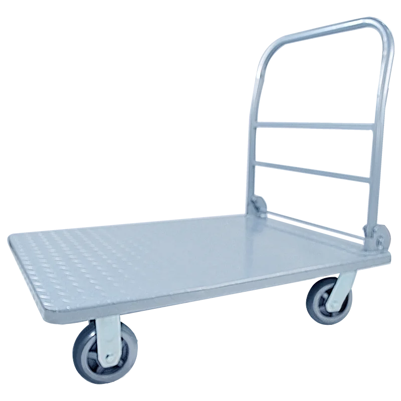 Uni-Silent Folding Metal Hand Cart Heavy Duty Steel Platform Trolley ...