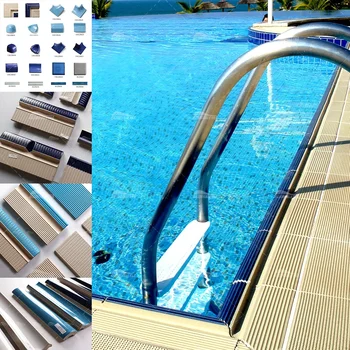 Outdoor Standard Glazed Anti Slip Ceramic Porcelain Border Corner ...