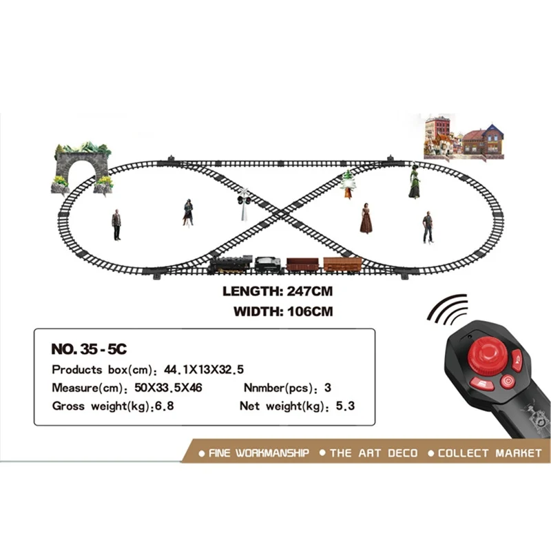 Kids Steam Train Model Collection Toy Remote Control Classic Electric ...