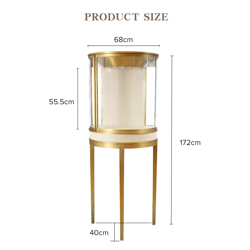 Luxury Jewelry Showcase - Custom Brand Logo Display Cabinet