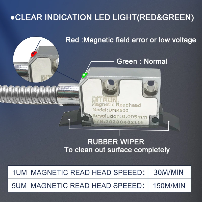 Sino High Accuracy IP67 Magnetic Scale Encoder for Lathe