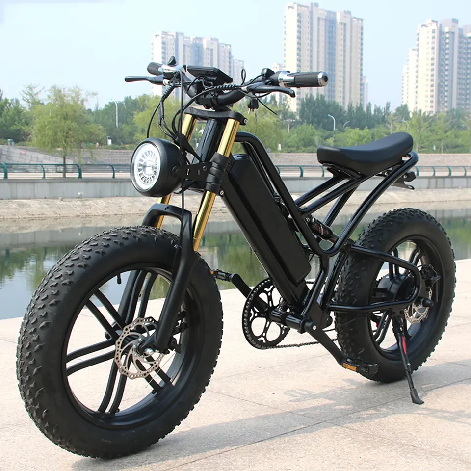 New 48v 1500w Retro E-bike Electric Cycle Road Dirt Fat Tire E Bike Fast Ebike Electric Mountain ...
