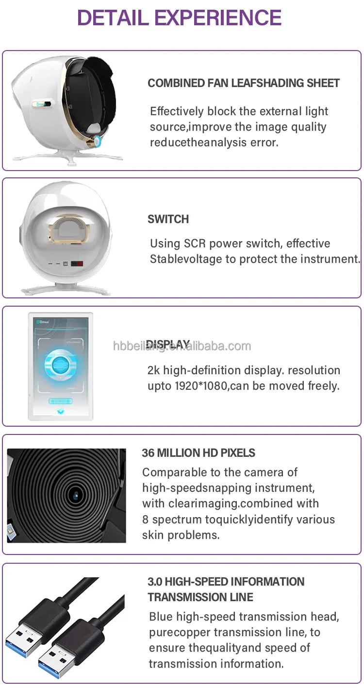 Portable 3d Ai Face Skin Diagnostics Analyzer Facial Tester Scanner ...
