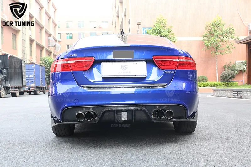 For Jaguar Xe Rear Bumper Diffuser Xe Carbon Fiber Rear Exhaust Lip ...